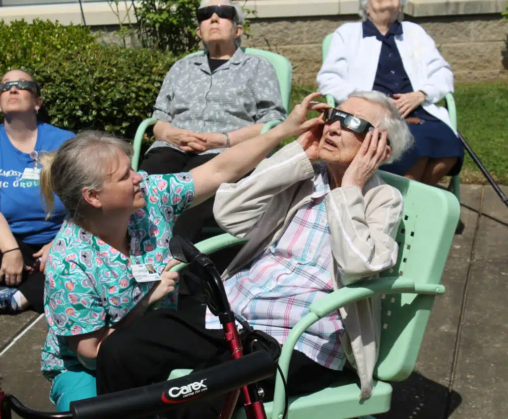 Sisters watch the eclipse from Saint Joseph Villa courtyard – Ursuline ...